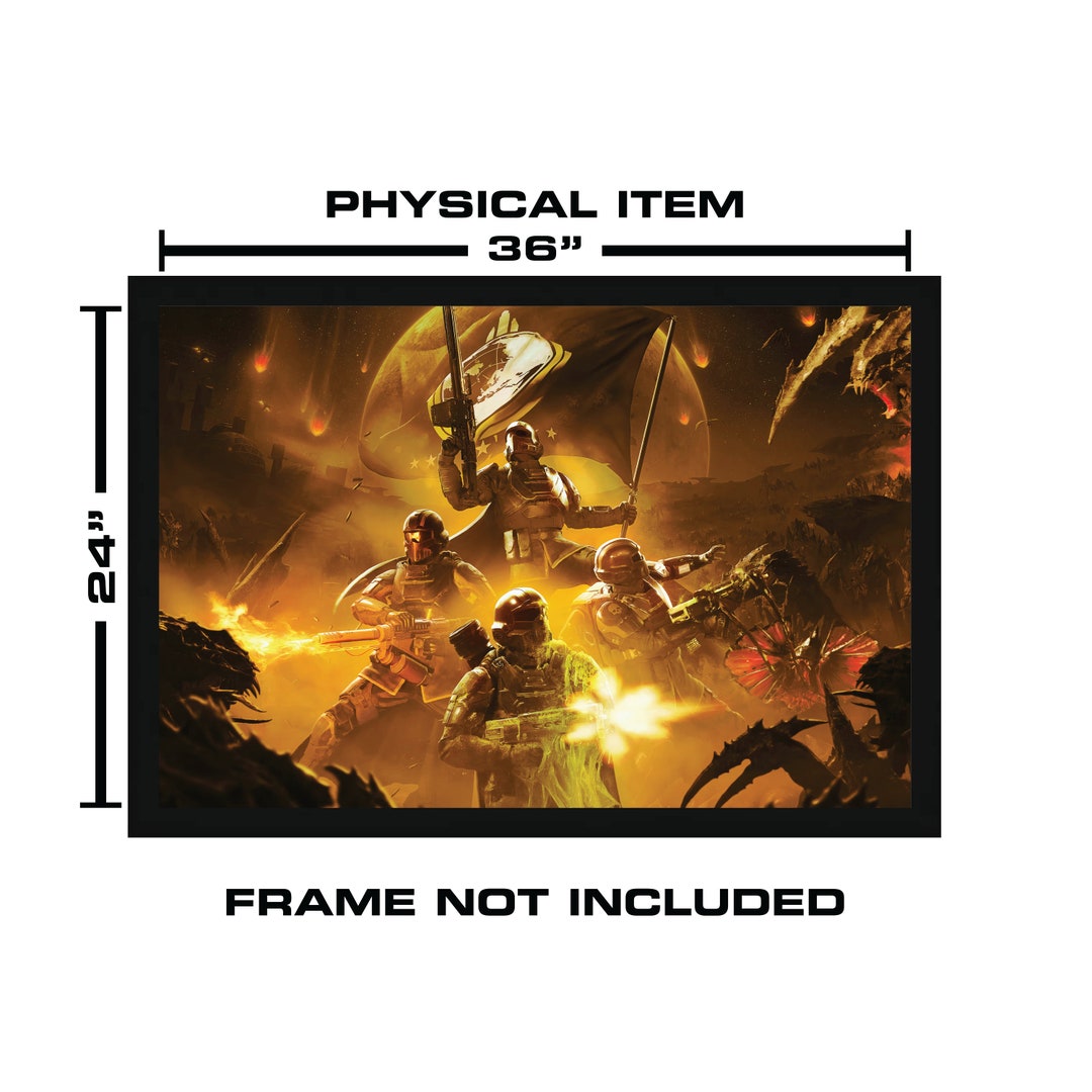 Helldivers 2 Poster, 36 by 24, Gaming Poster, Wall Art Print, Gaming ...
