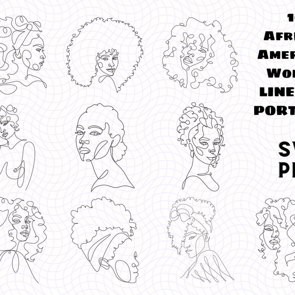 African Line Art - Etsy