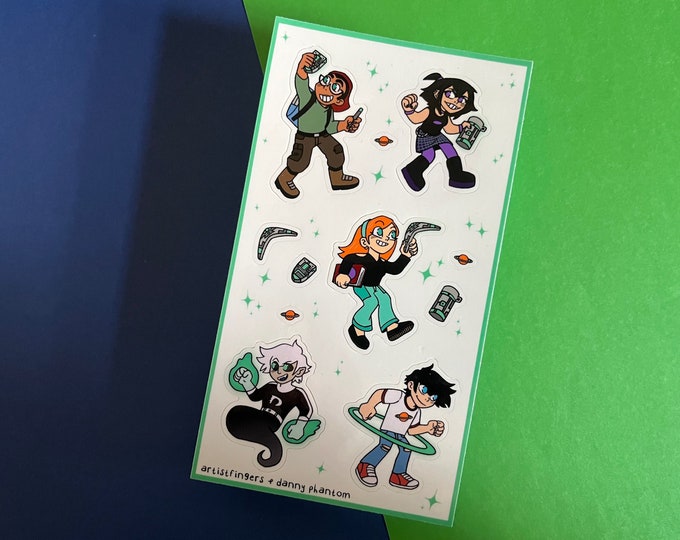 Vinyl Sticker Sheet Danny Phantom Mini Stickers - Etsy