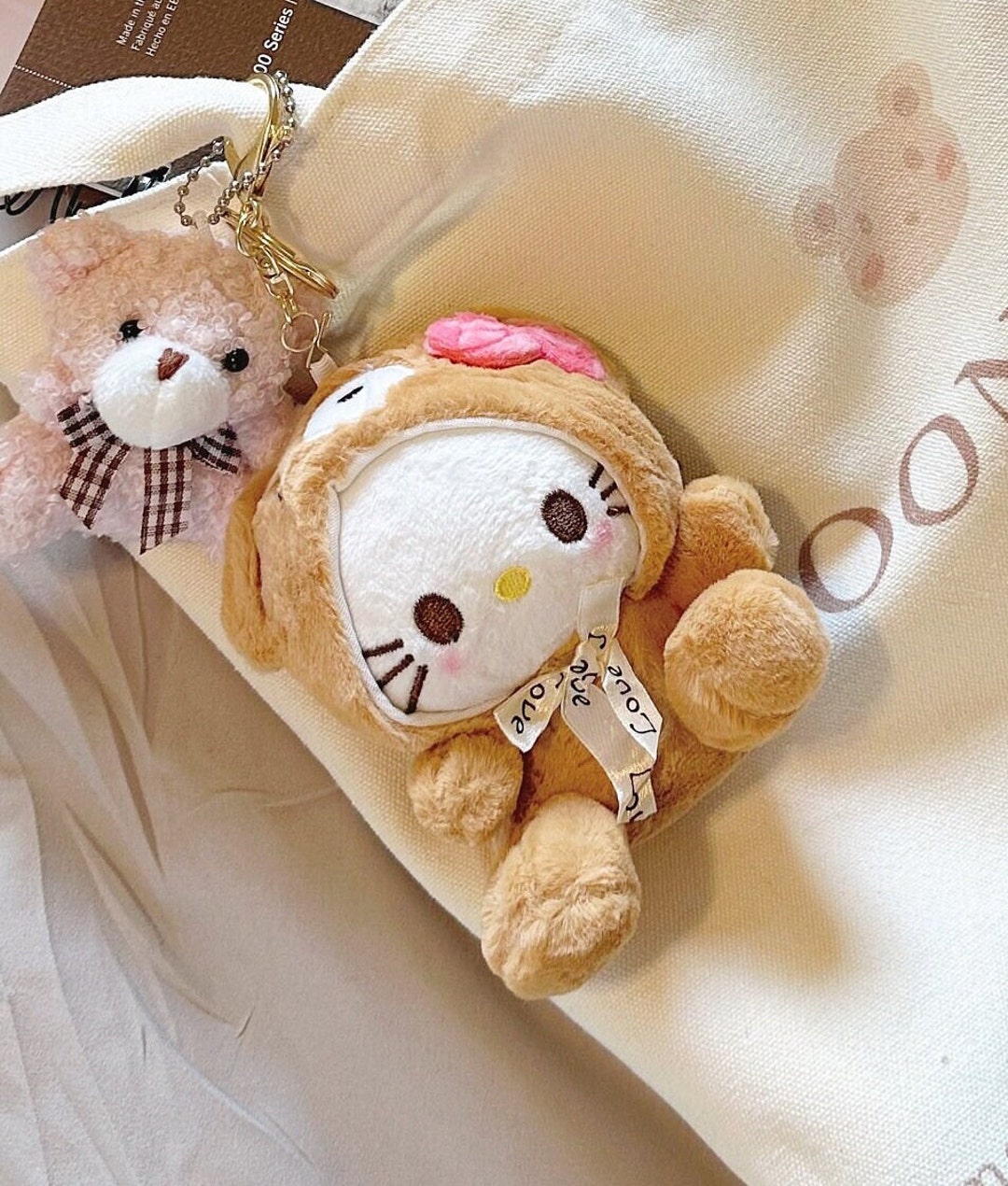 Bear Plush Keychain L Plush Keychain L Cute Doll Keychain L Plushies L ...