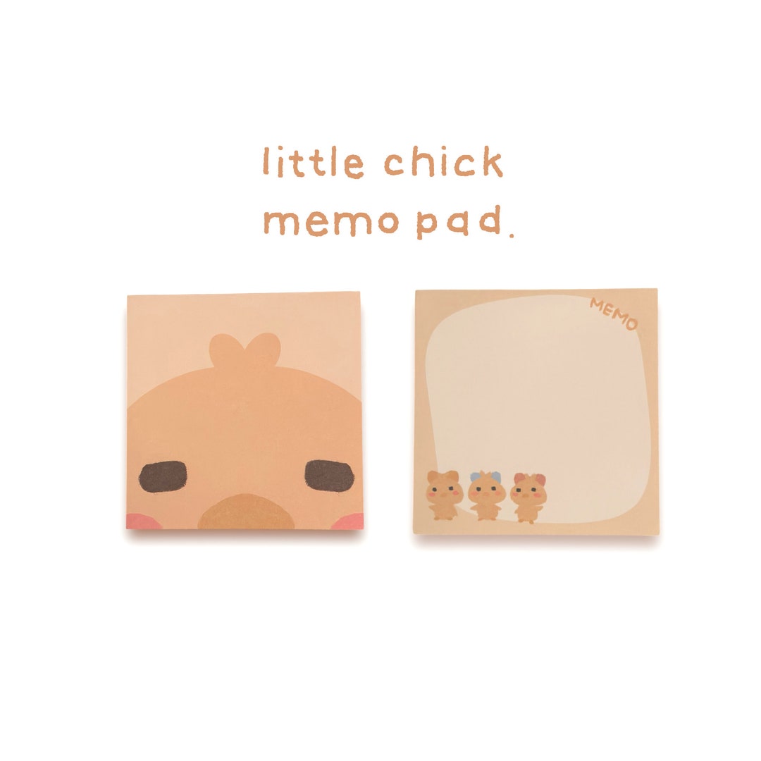 Cute Chick Memo Pad 3x3 | Kawaii Baby Chick Notepad | Mini Note Paper ...