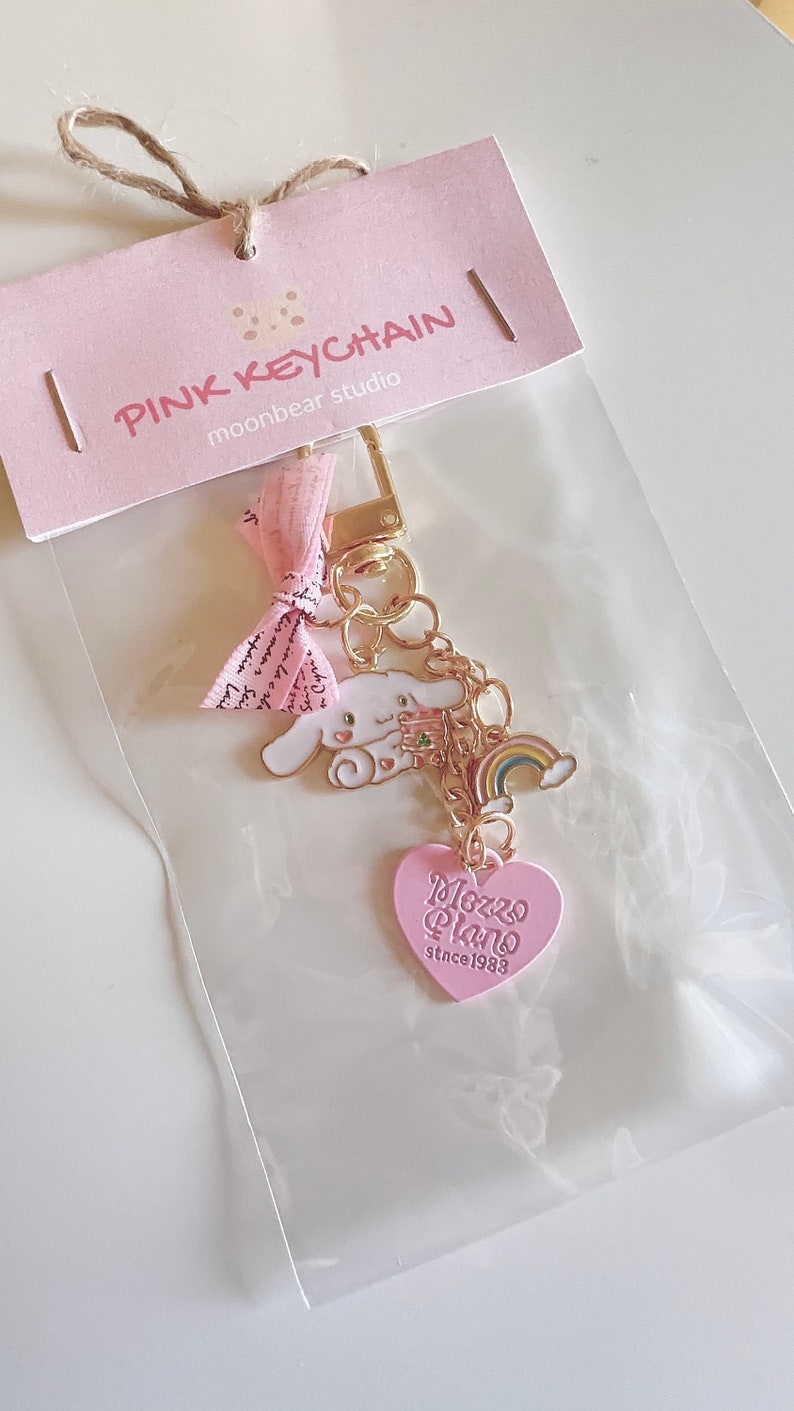 Pink Keychain L Cute Keychain L Kawaii Keychain L Japanese Keychain L ...