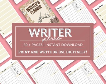 Weekly Writing Planner for Authors and Writers With to Write List, Word ...
