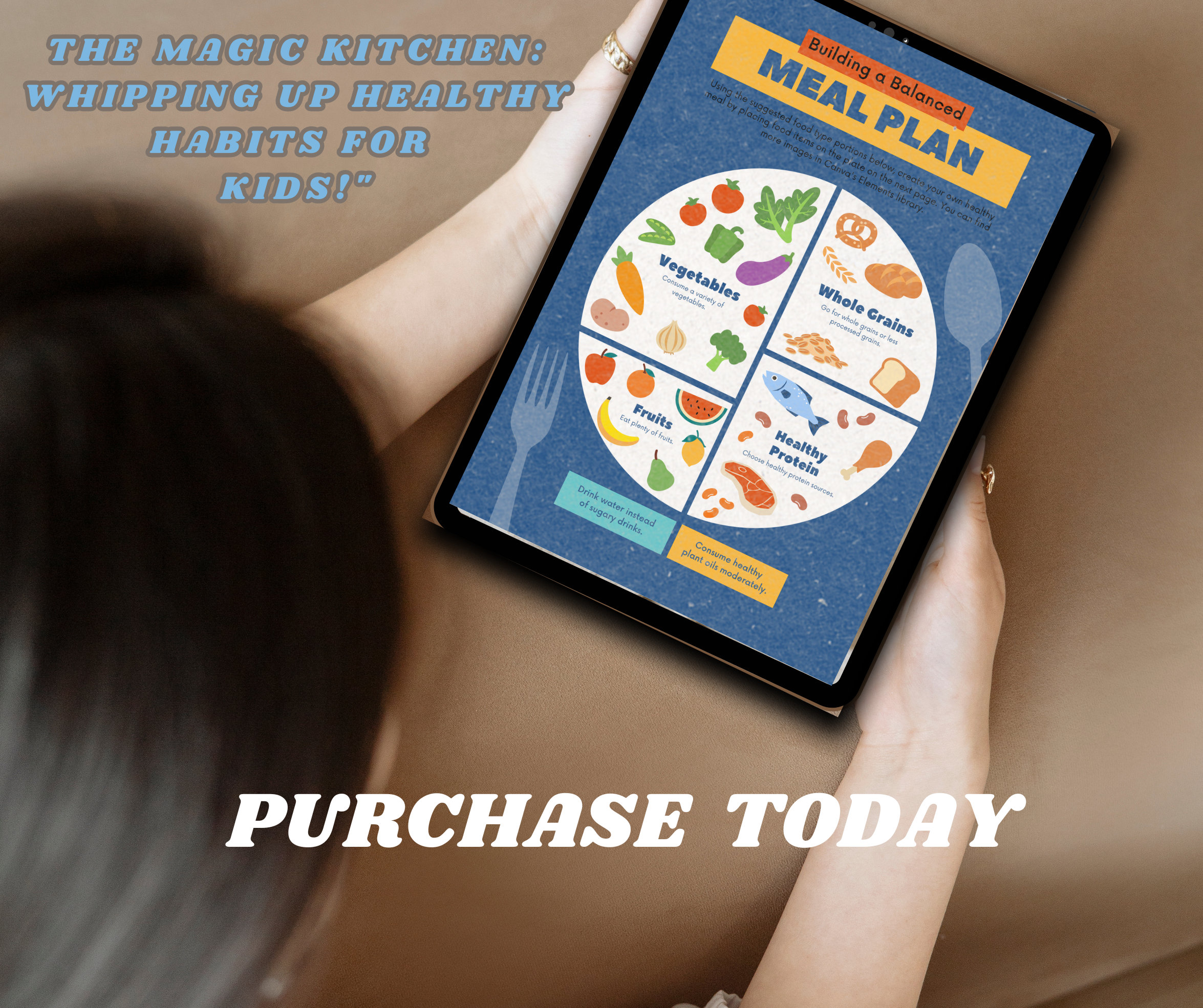 Kids Nutrition Bundle Editable Canva Template, Children, Education ...