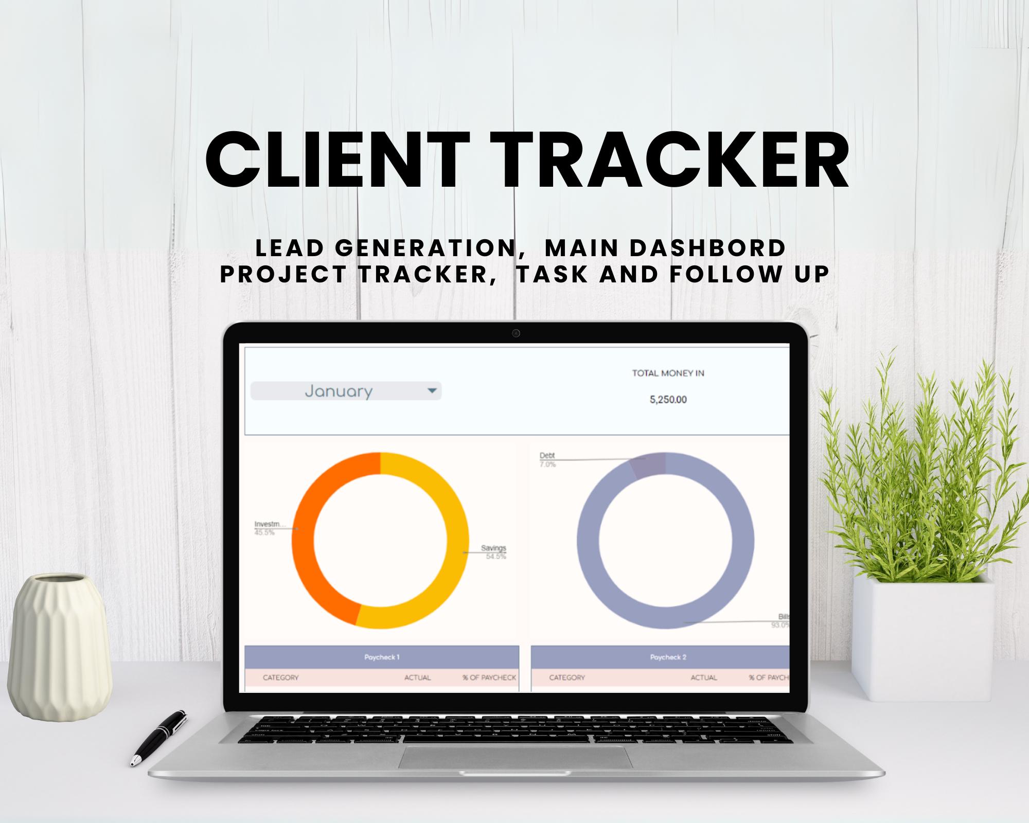 Client Tracker Google Sheets Template, Client Management Spreadsheet ...