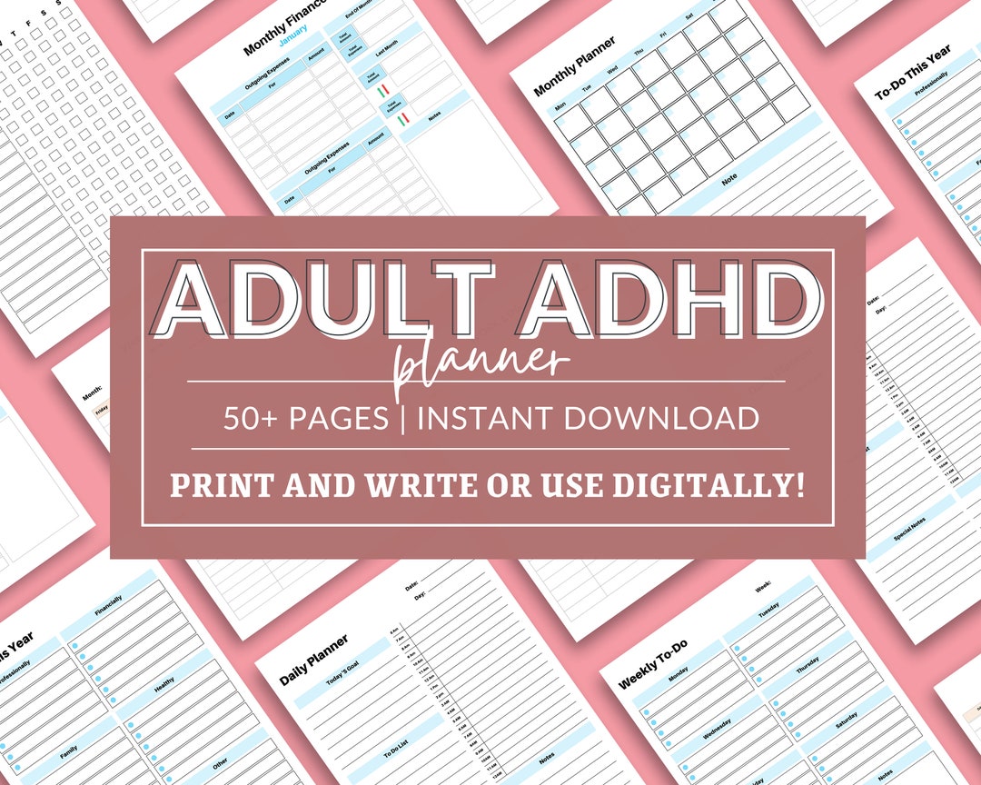 ADHD Planner for Adult ADHD Productivity Planner Digital Adhd Life ...