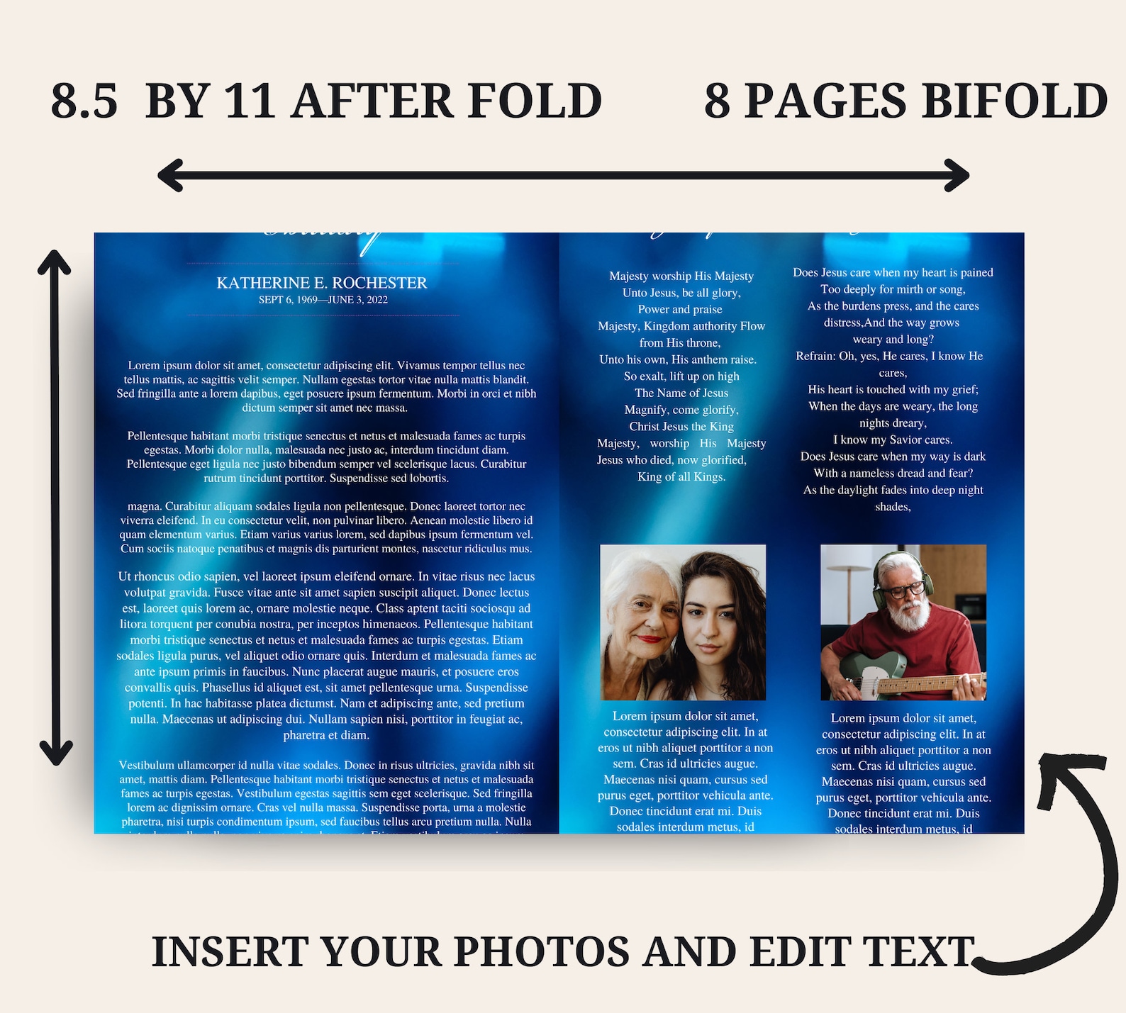 Funeral Service in Loving Memory Sunrise Sky Life Celebration Blue ...