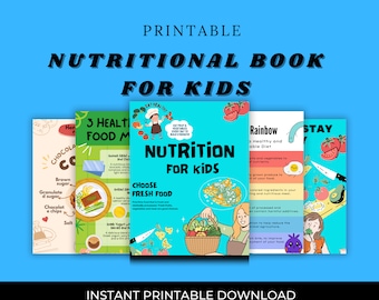 Kids Nutrition Bundle Editable Canva Template Children Education ...