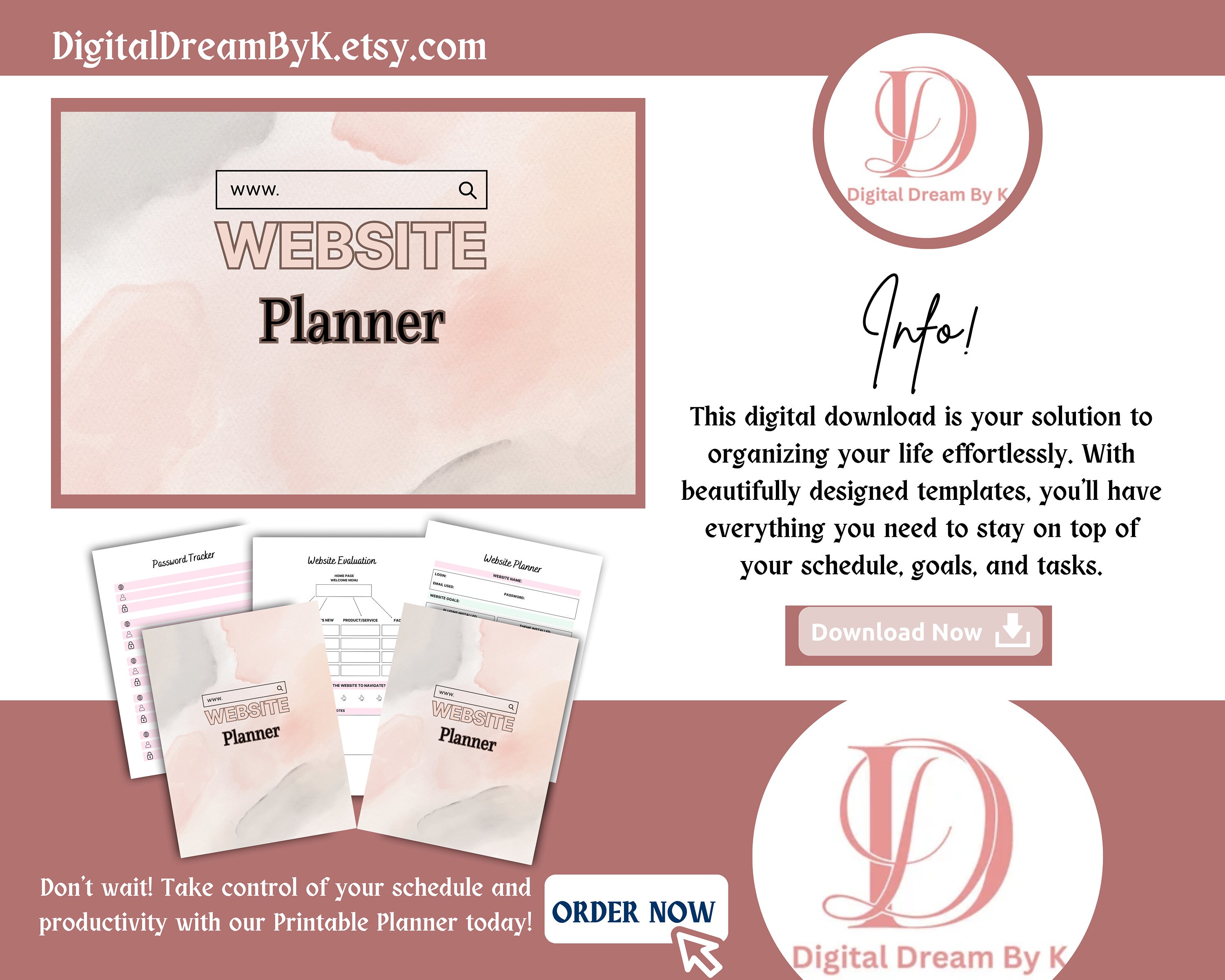 Website Planner Printable Website Journal Optimising Your Online ...