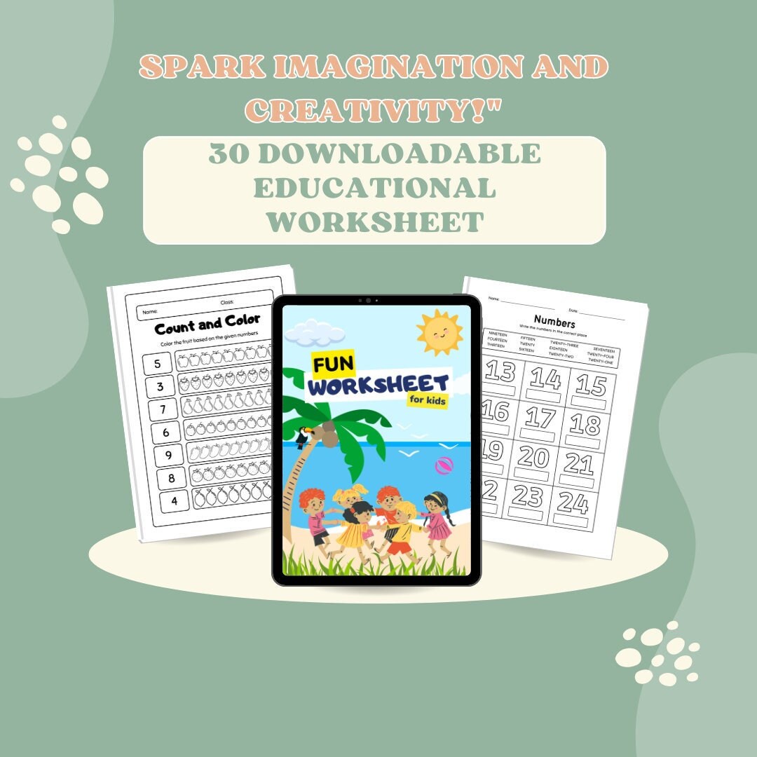 Fun & Educational Preschool Worksheet to Print, Colors, Shapes, Numbers ...