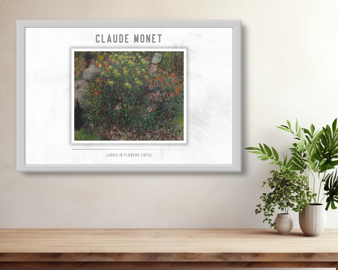 Claude Monet Ladies in Flowers 1875 Claude Monet Canvas - Etsy