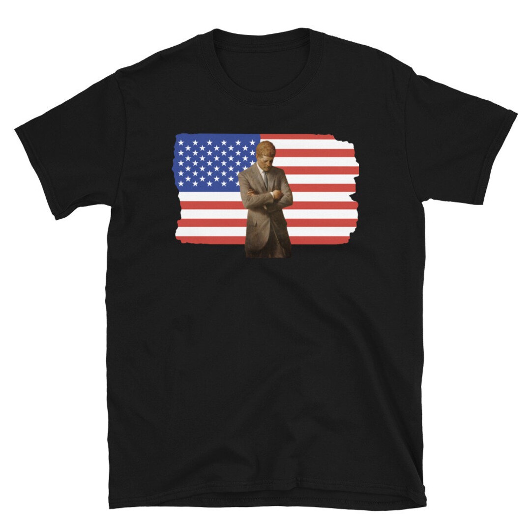 Vintage John F. Kennedy Shirt American Flag President Tee Retro JFK ...