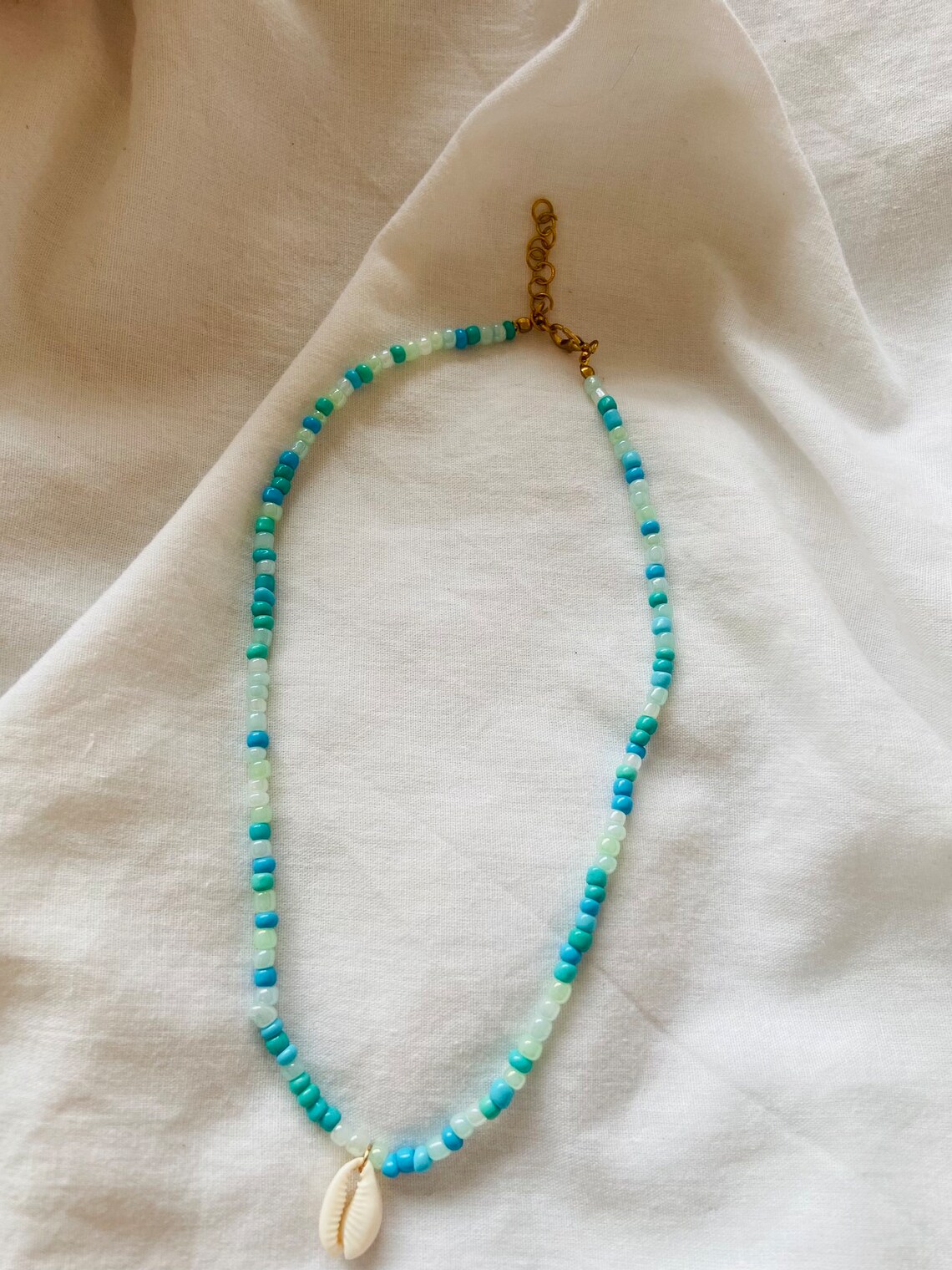 Ocean Wave Seed Bead Necklace - Etsy