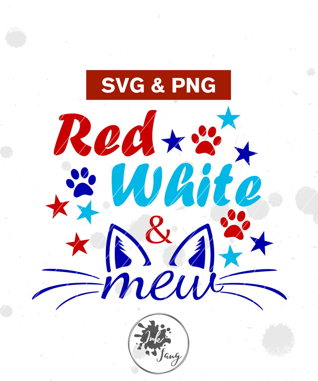 4th of July SVG, Red White and Mew SVG, Red, White, Digital Download ...