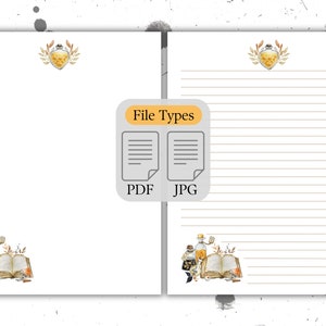 Witch Potions Stationery, Printable Stationery, Graveyard, A4, US ...