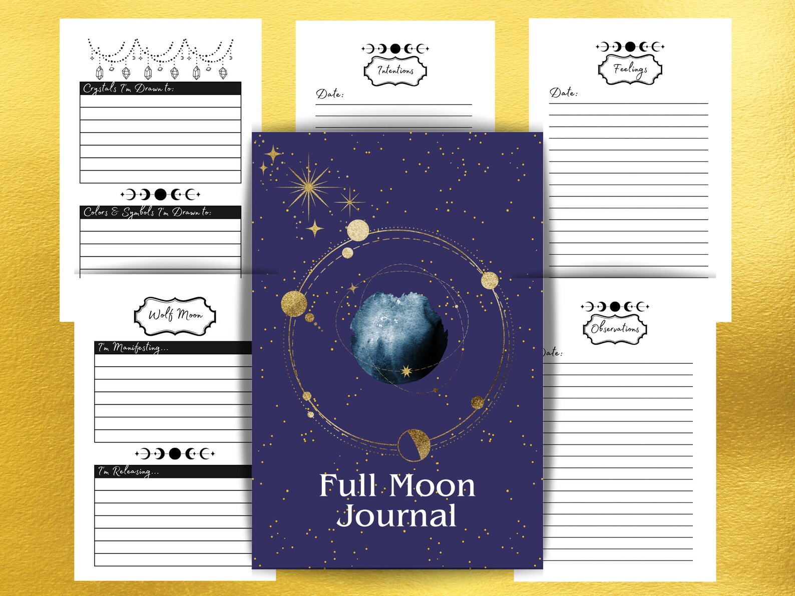 Moon Planner Printable, Full Moon, Printable Journal, Phase Planner ...