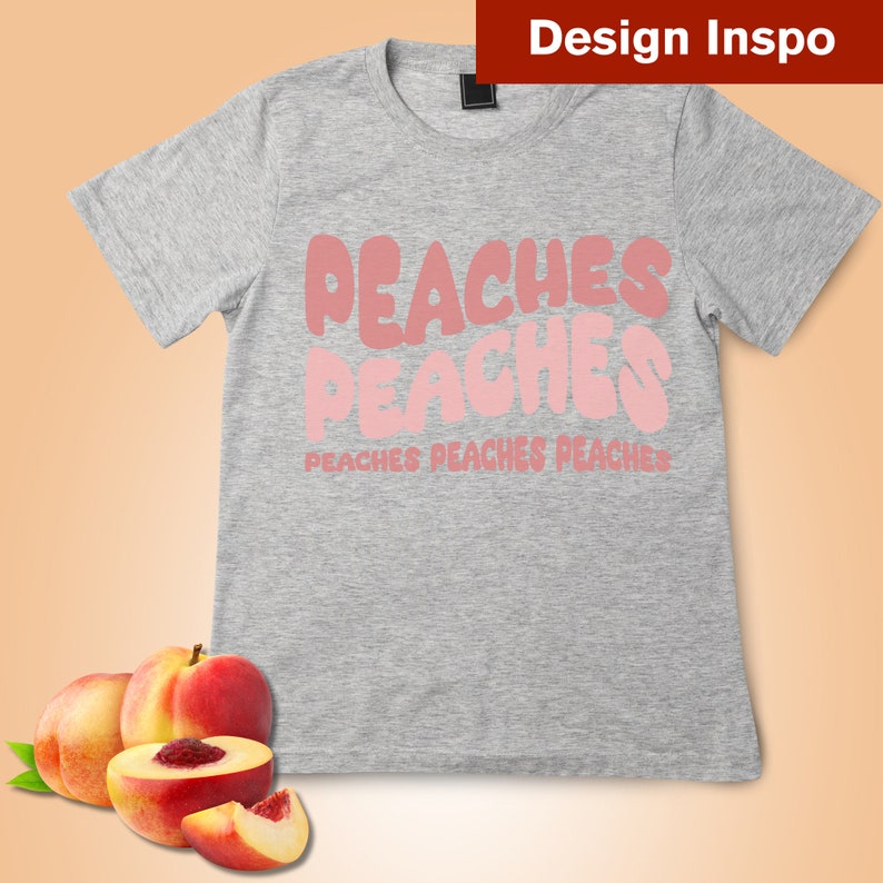 Peaches SVG Clipart, Peach Sublimation PNG, Cricut Cut File, Princess ...