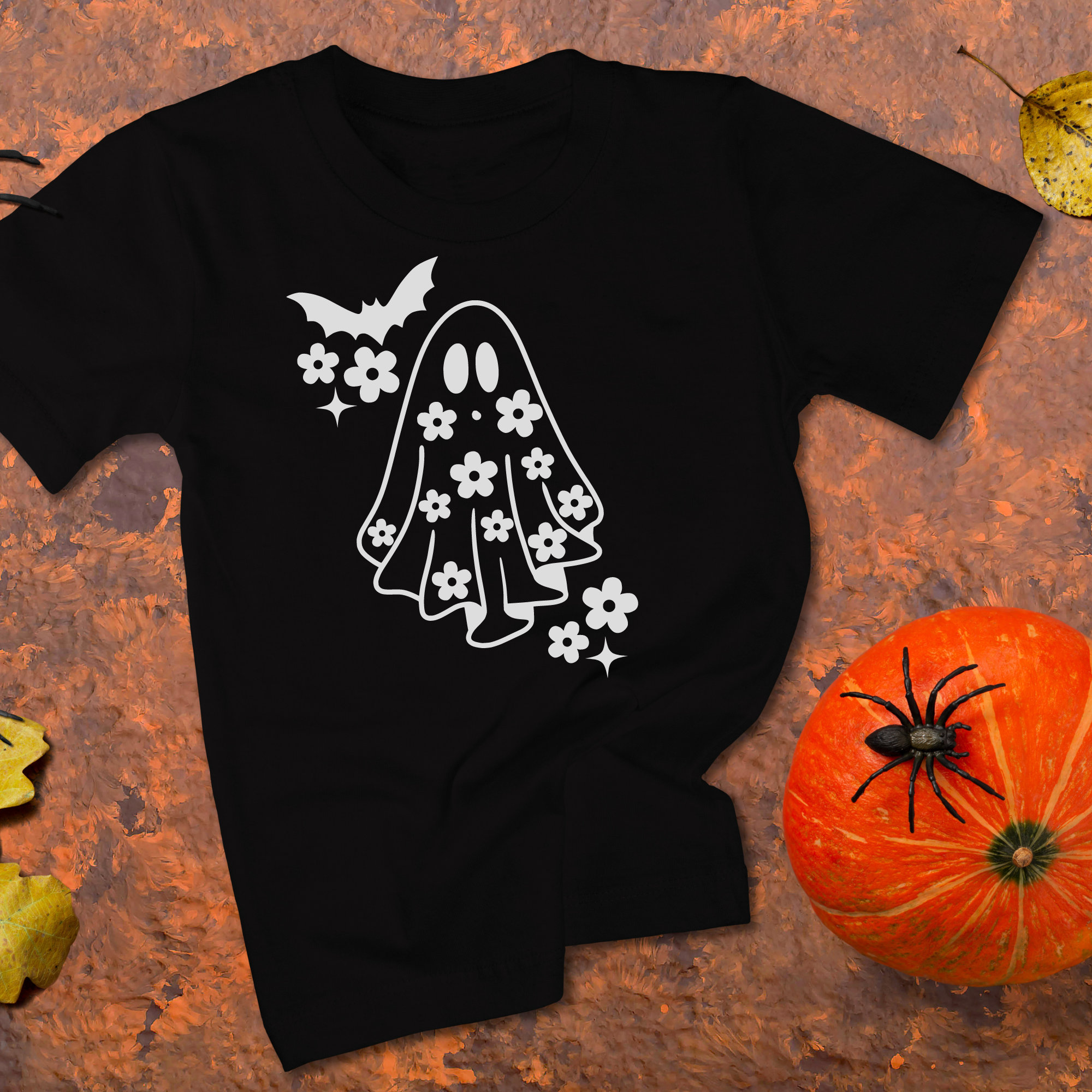 Flower Ghost SVG PNG Floral Ghost SVG Ghost Svg Bat Svg - Etsy