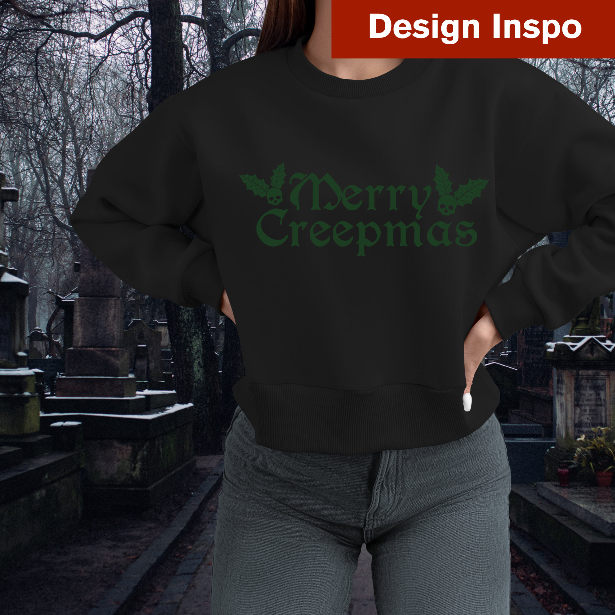 Gothic Merry Creepmas SVG PNG, Gothic Christmas SVG, Creepy Christmas ...