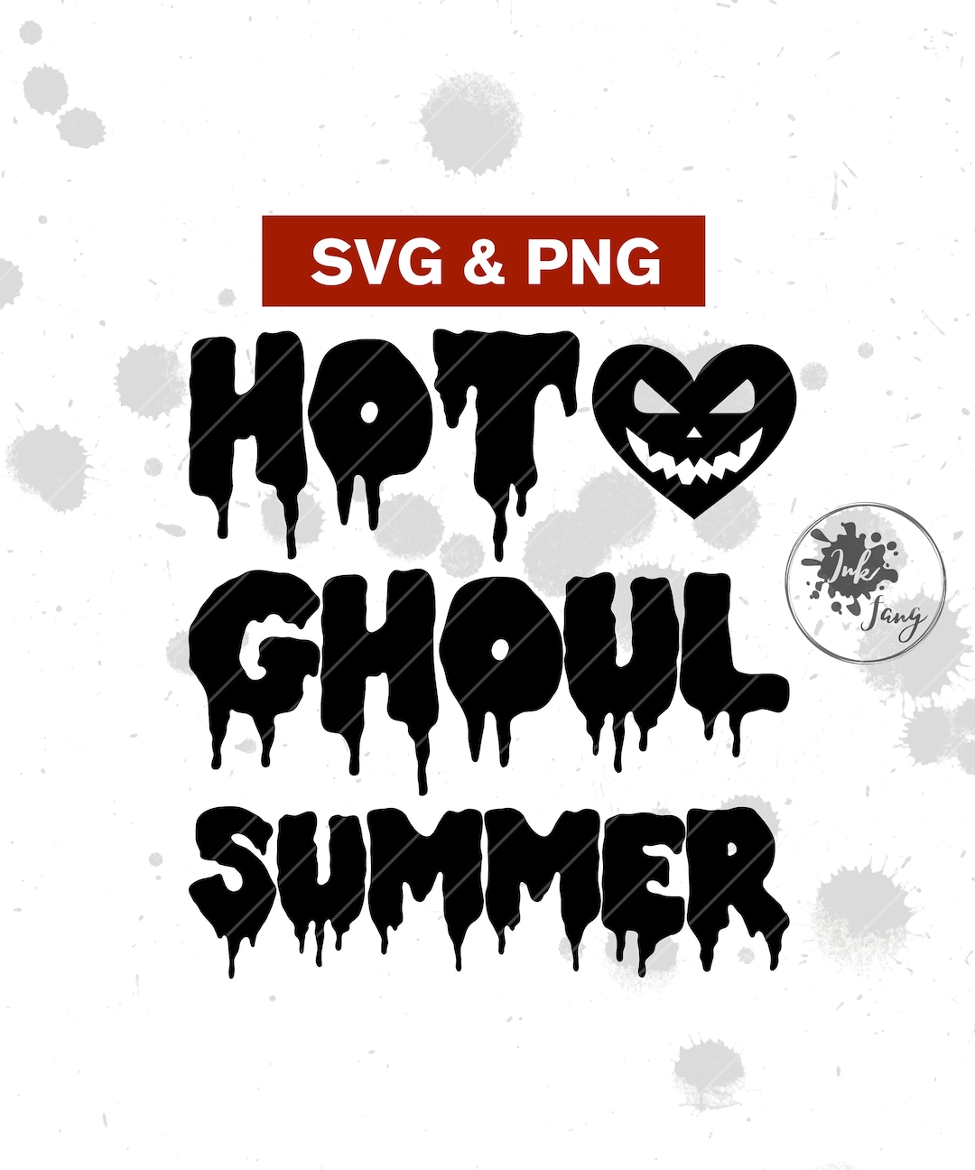 Hot Ghoul Summer Heart SVG PNG, Goth Girl SVG, Gothic Svg, Goth Summer ...