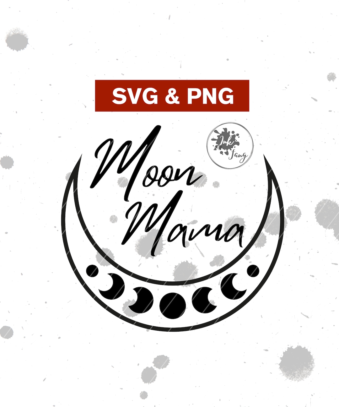 Boho Moon Mama SVG PNG, Moon Phase SVG, Cottagecore Svg, Cut File, File ...