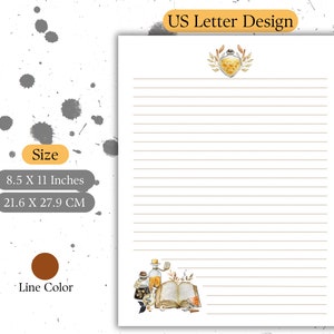 Witch Potions Stationery, Printable Stationery, Graveyard, A4, US ...