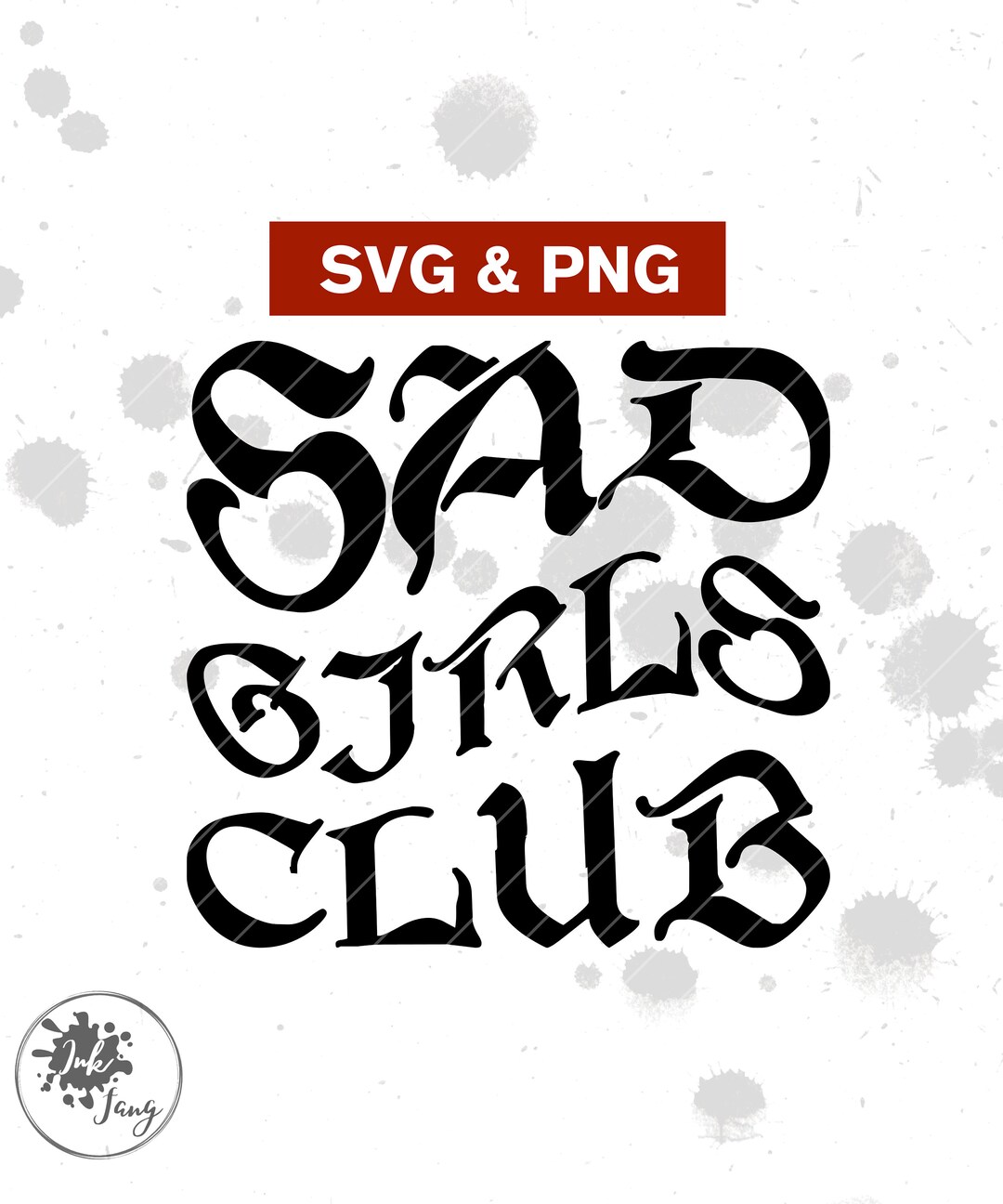 Sad Girls Club SVG, PNG, Depression Svg, Anxiety Svg, Gothic Svg, Cut ...