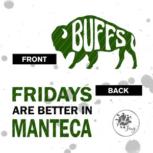 Manteca High Buffalos SVG PNG BUFFS - Etsy