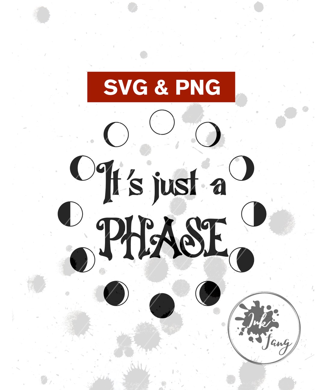 It's Just a Phase SVG, PNG, Moon Phase SVG, Cottagecore Svg, Cut File ...