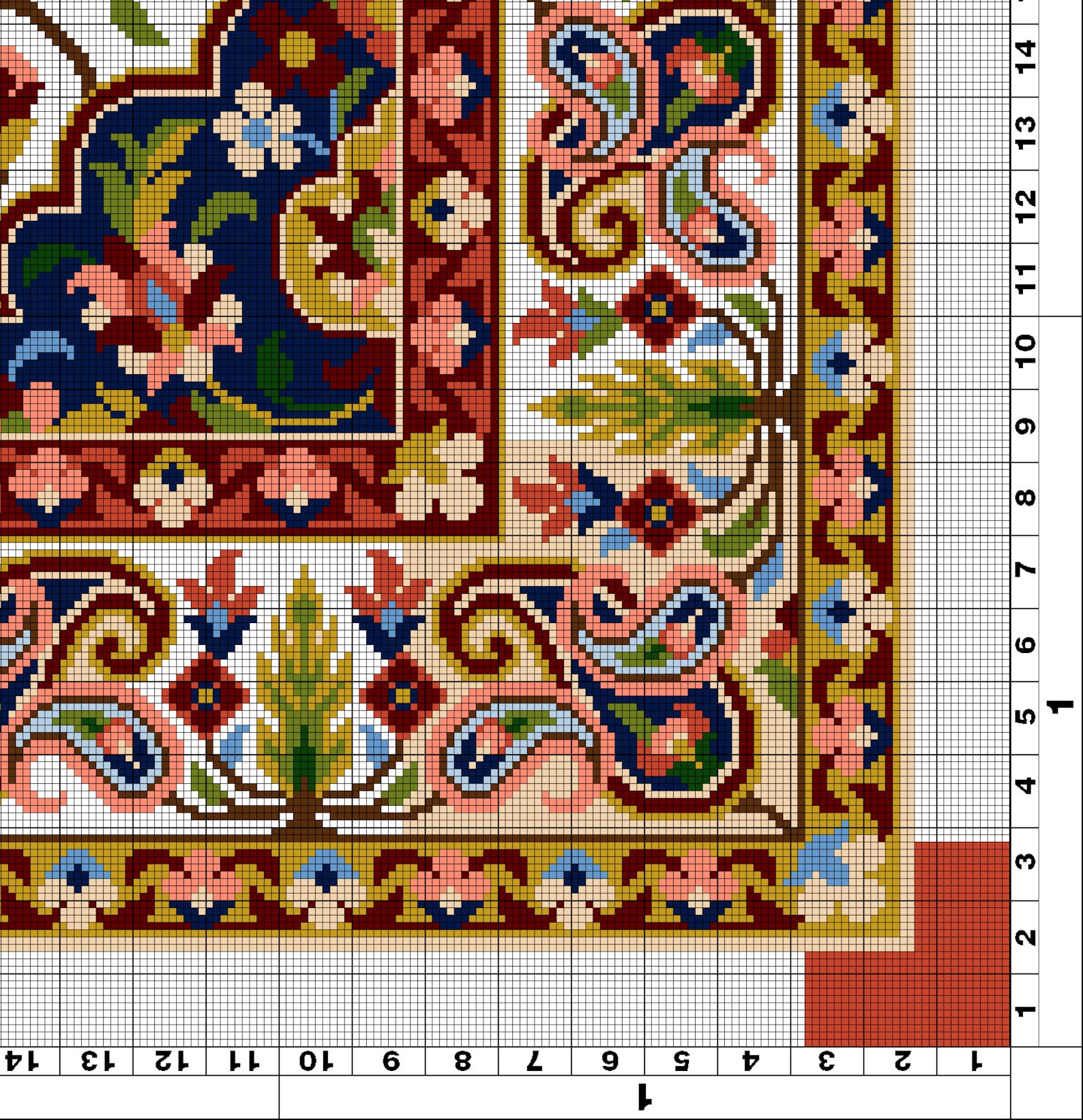 Floral Carpet Map Pattern, Colorful Vintage Rug (digital Download) - Etsy