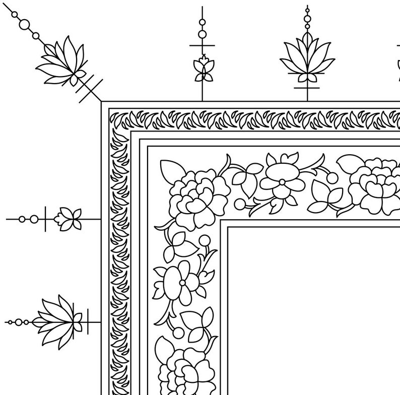 Illumination/patterns Digital / Plan / Map / Linear Design / Gilding ...