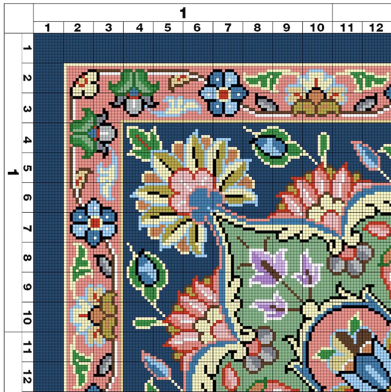 Arabesque Carpet Map Pattern (digital Download) - Etsy