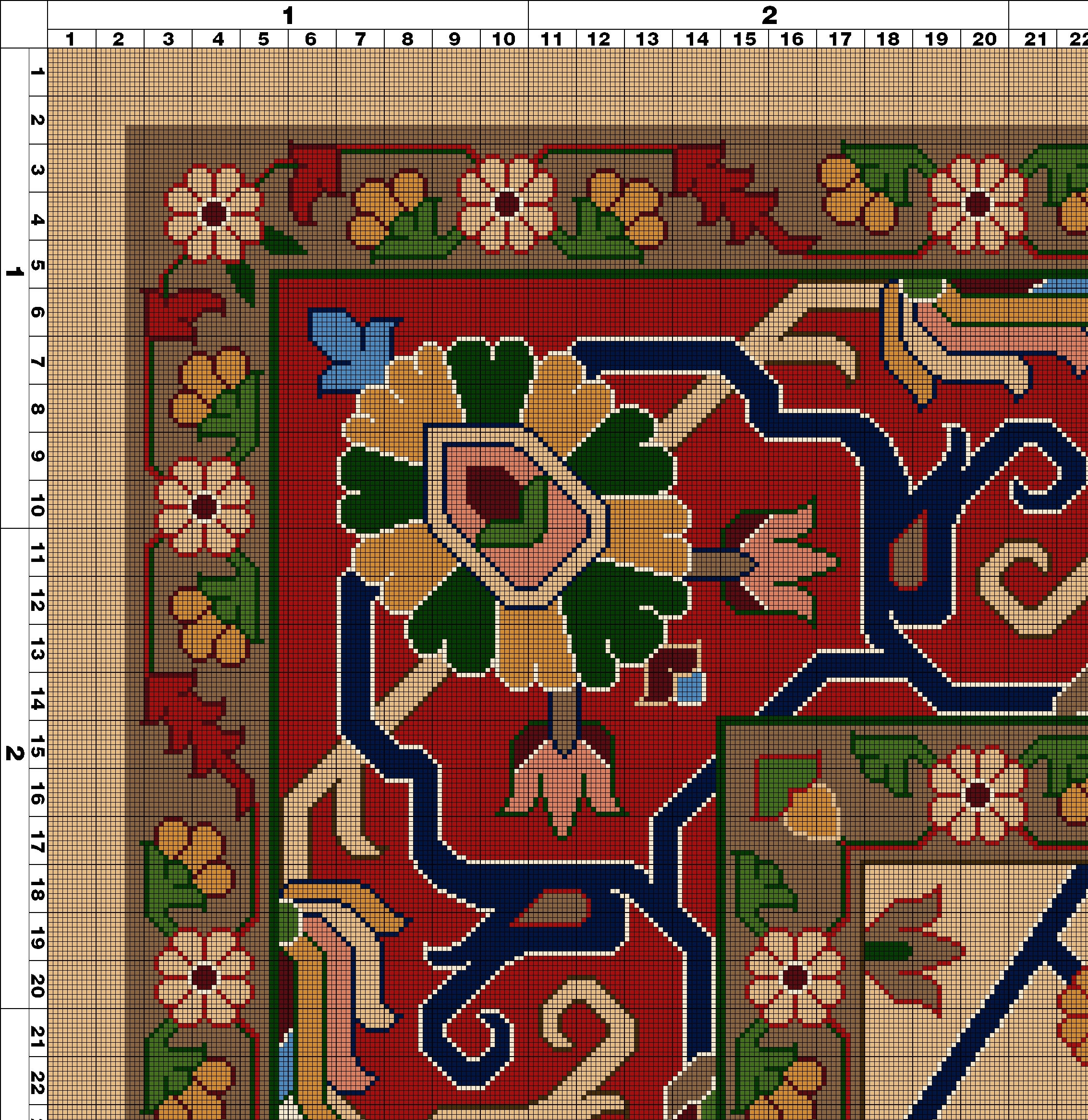 Floral Carpet Map Pattern, 2x3 Meter Rug (digital Download) - Etsy