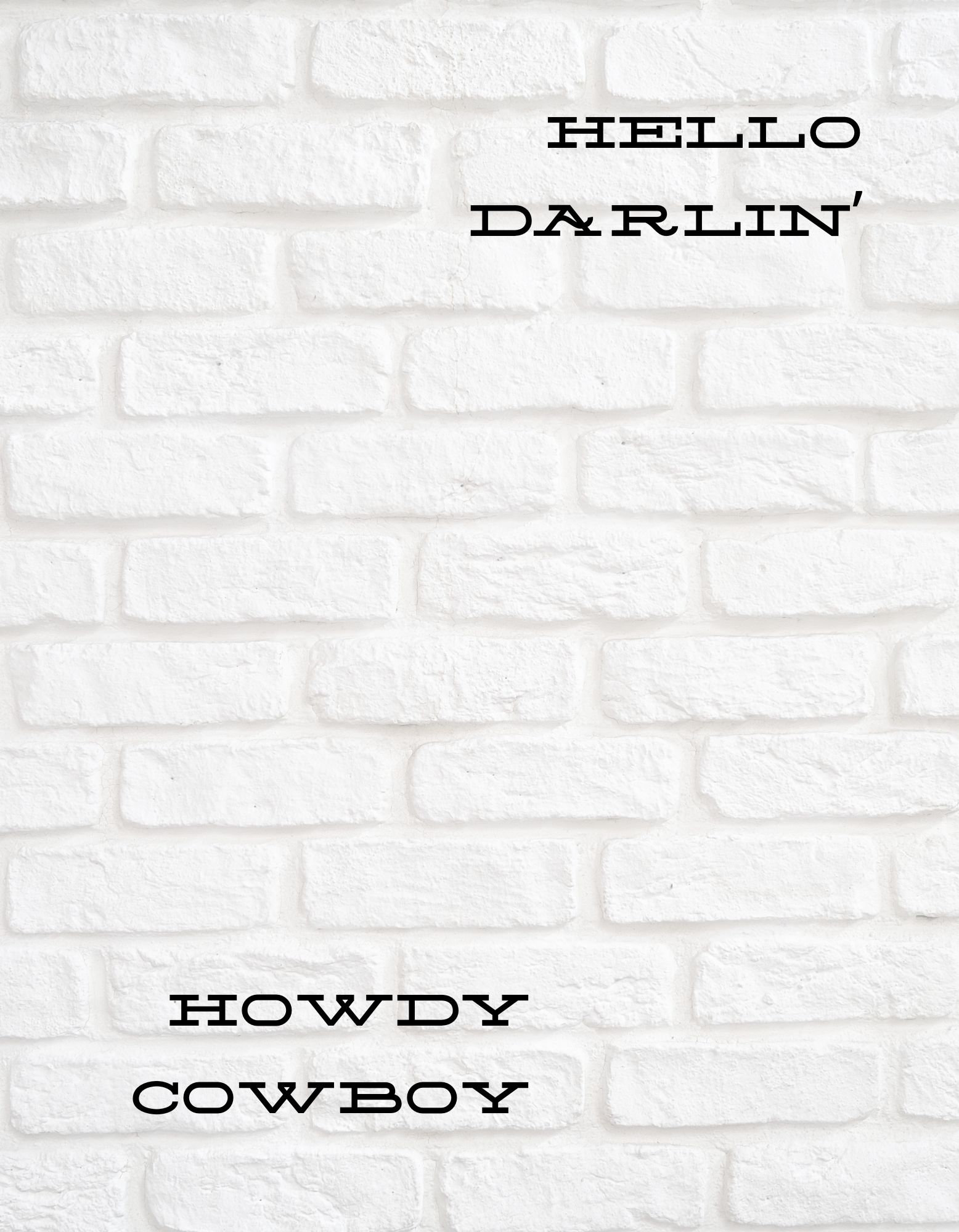 Hello Darlin’ Howdy Cowboy Digital Download. - Etsy