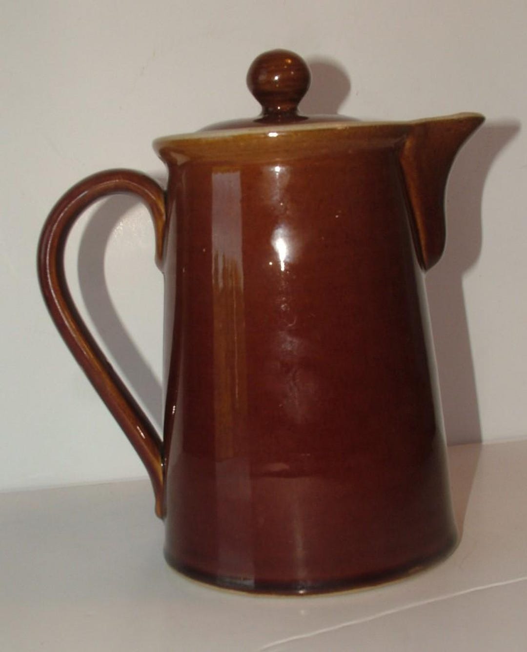 Mid Centuary Denby Homestead Bourne Brown and Cream Stoneware Tea ...