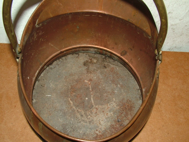 Vintage Copper Brass Coal Logs Scuttle Bucket - Etsy