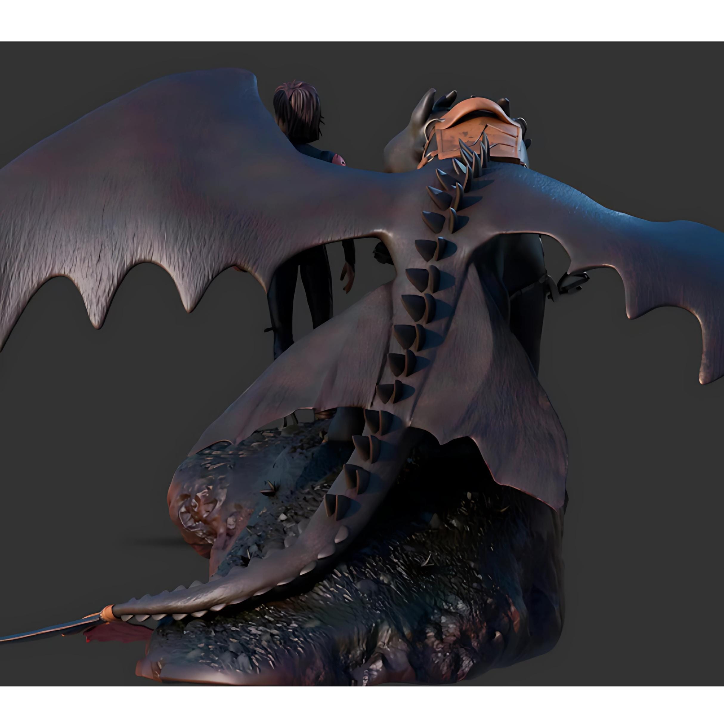 How to Train Your Dragon: Hiccup and Toothless 3D Figures" - Etsy
