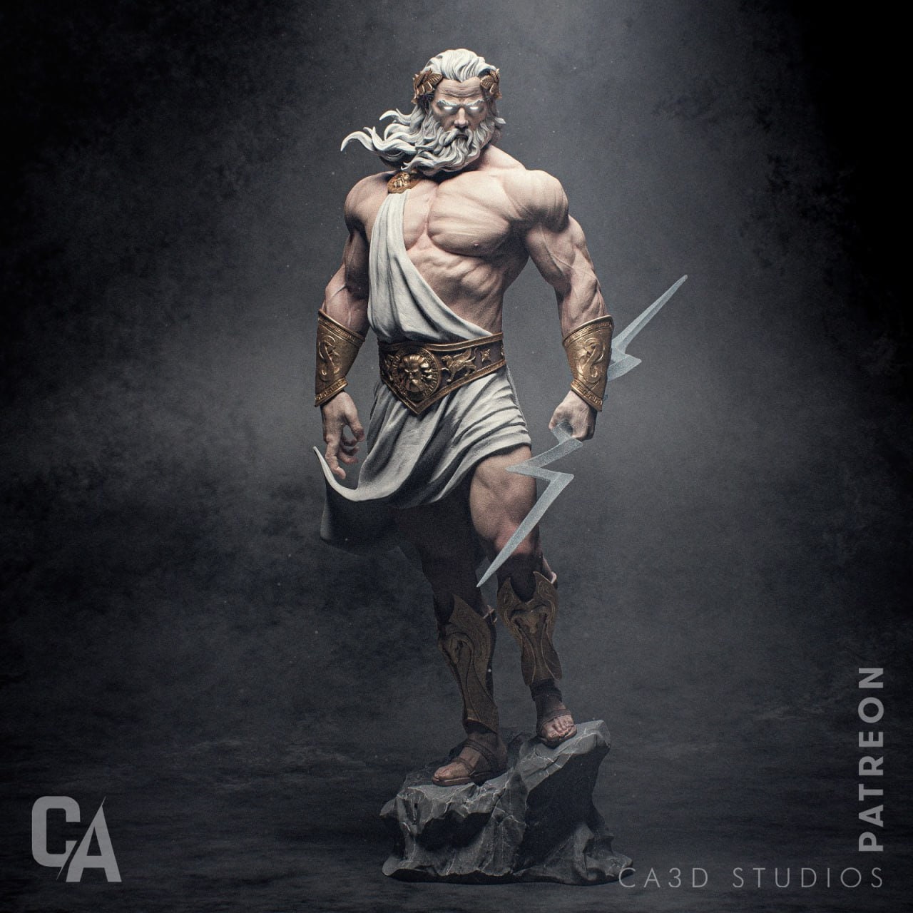 Ancient Greek God Zeus Statue, Spartan Bust, Mythology Shelf Decor - Etsy