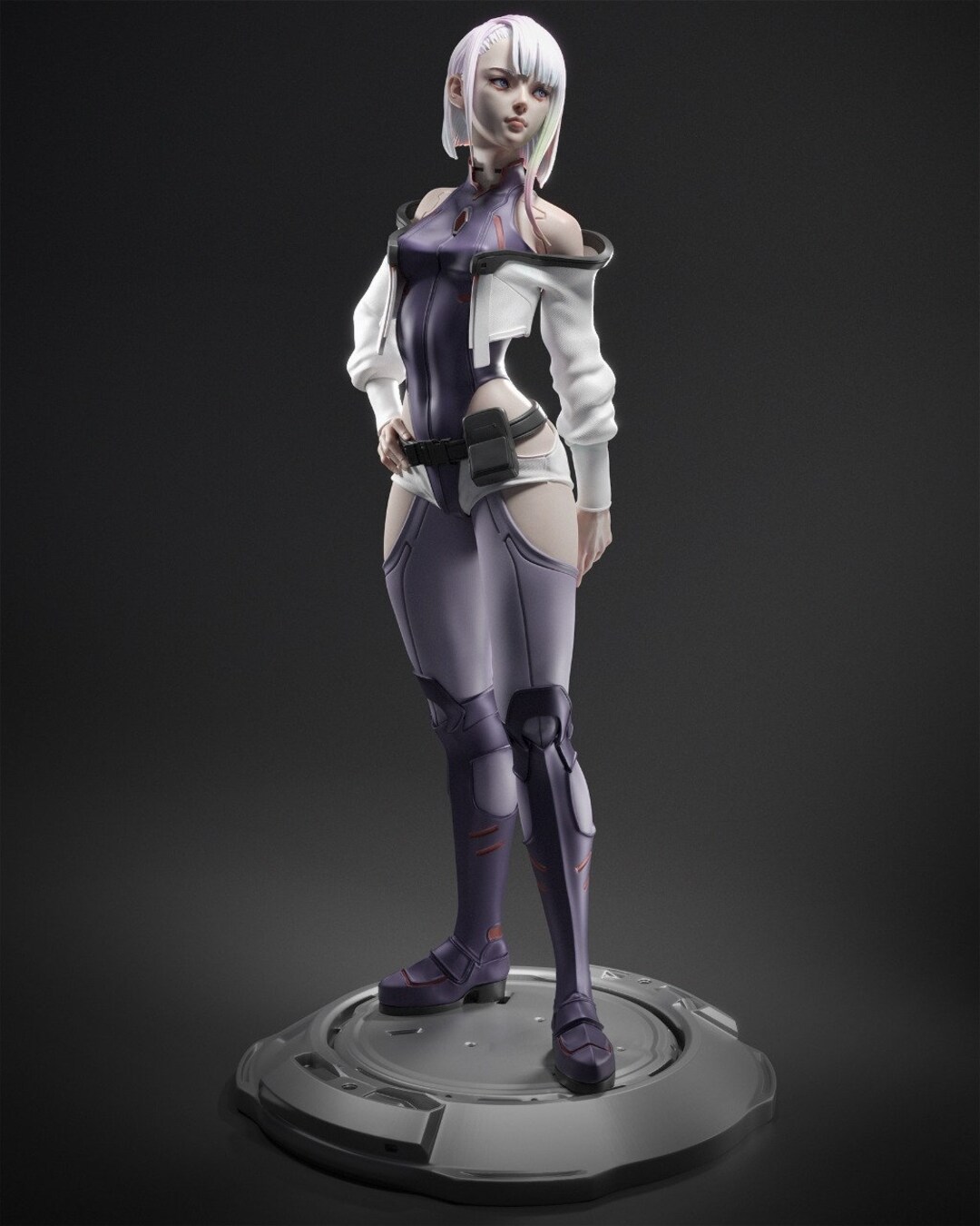 Scifi Anime Girl Statue, Futuristic Shelf Decor, Collector Figure Art ...