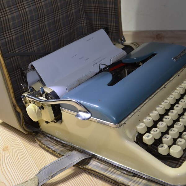Blue Typewriter - Etsy