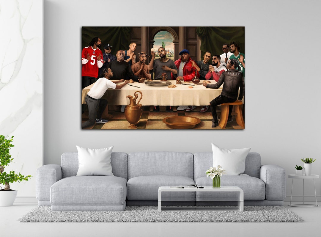 Rappers Last Supper Canvas Wall Art, Last Supper With Rappers, Rappers ...