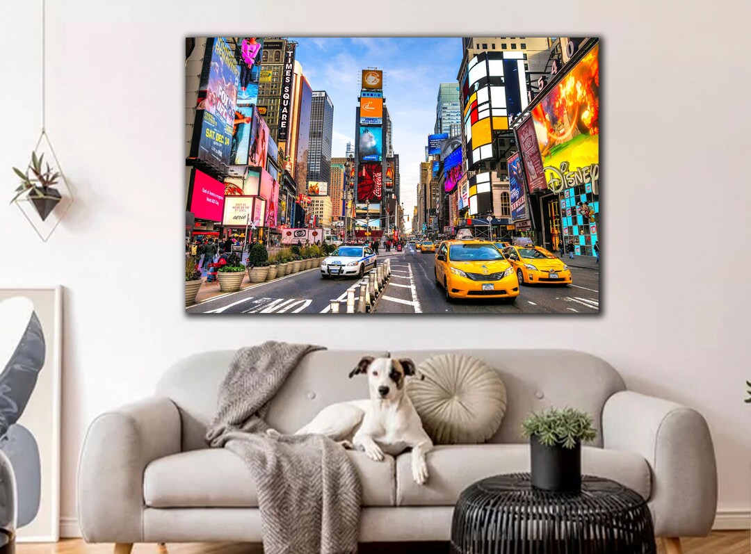 Times Square Canvas Wall Art, Colorful Chaos: Canvas Print of Times ...