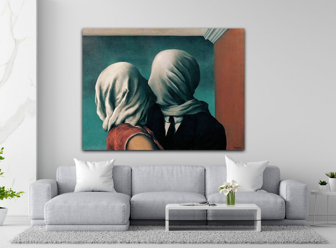 René Magritte Wall Art, Surreal Romance Striking Art Print of René ...