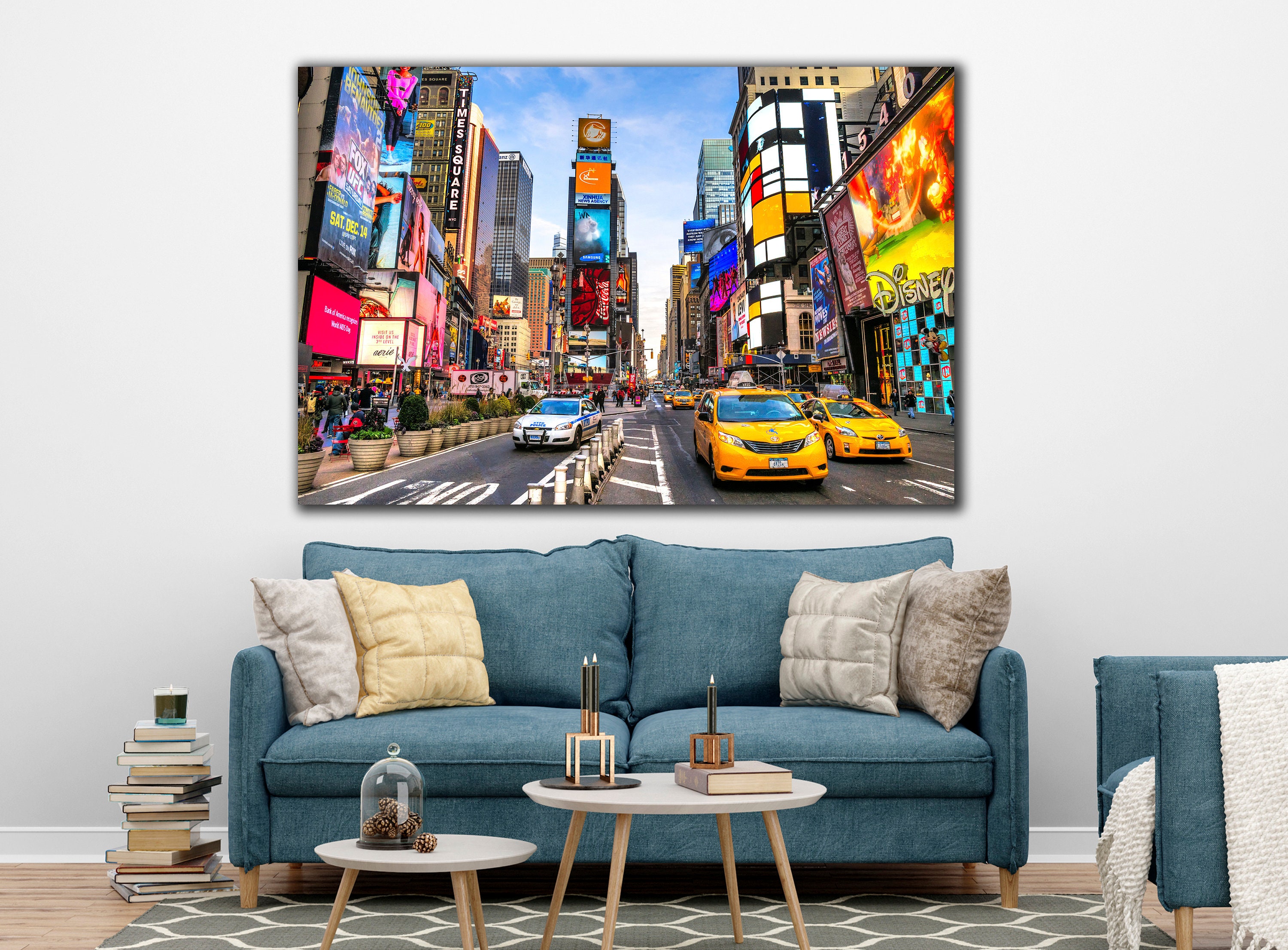 Times Square Canvas Wall Art, Colorful Chaos: Canvas Print of Times ...
