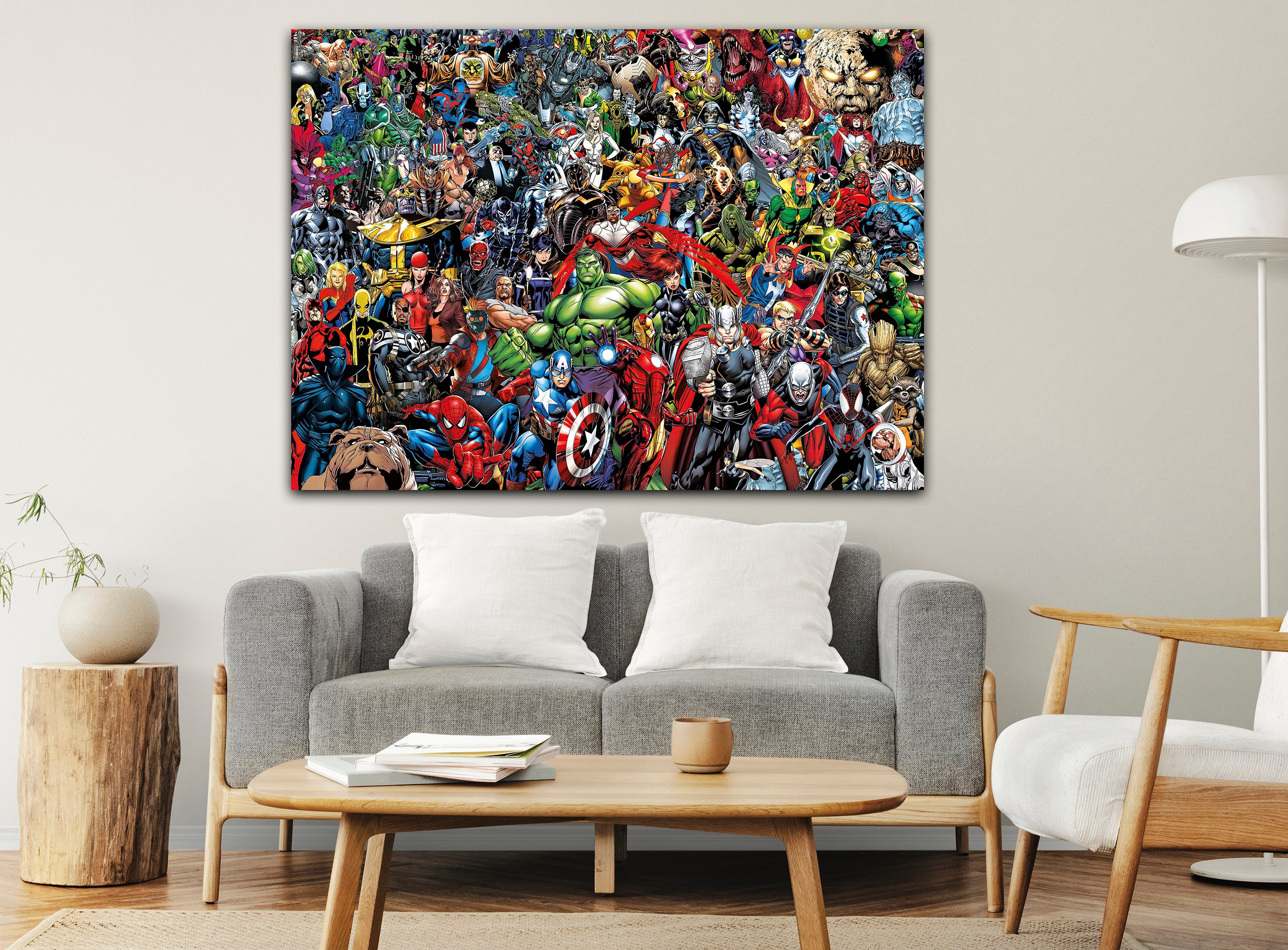Avengers Wall Art, Iconic Canvas All Avengers Are Together, Iron Man ...