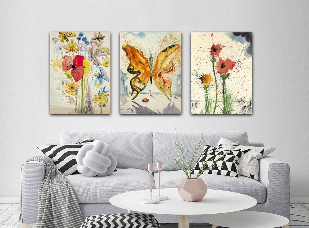 Set of 3 Salvador Dali Wall Arts, Add a Touch of Surrealism to Your ...