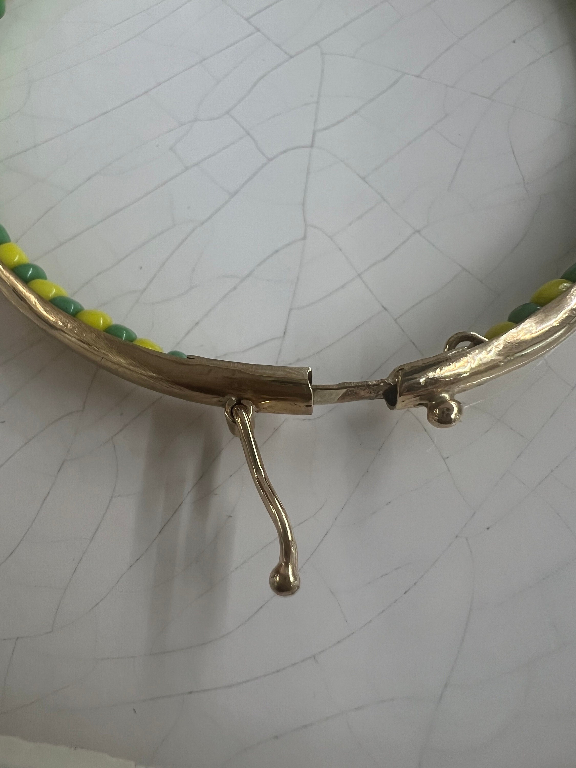 Real Gold Orula Bangle Bracelet,10k or 14k Gold Handmade Orula Bracelet ...