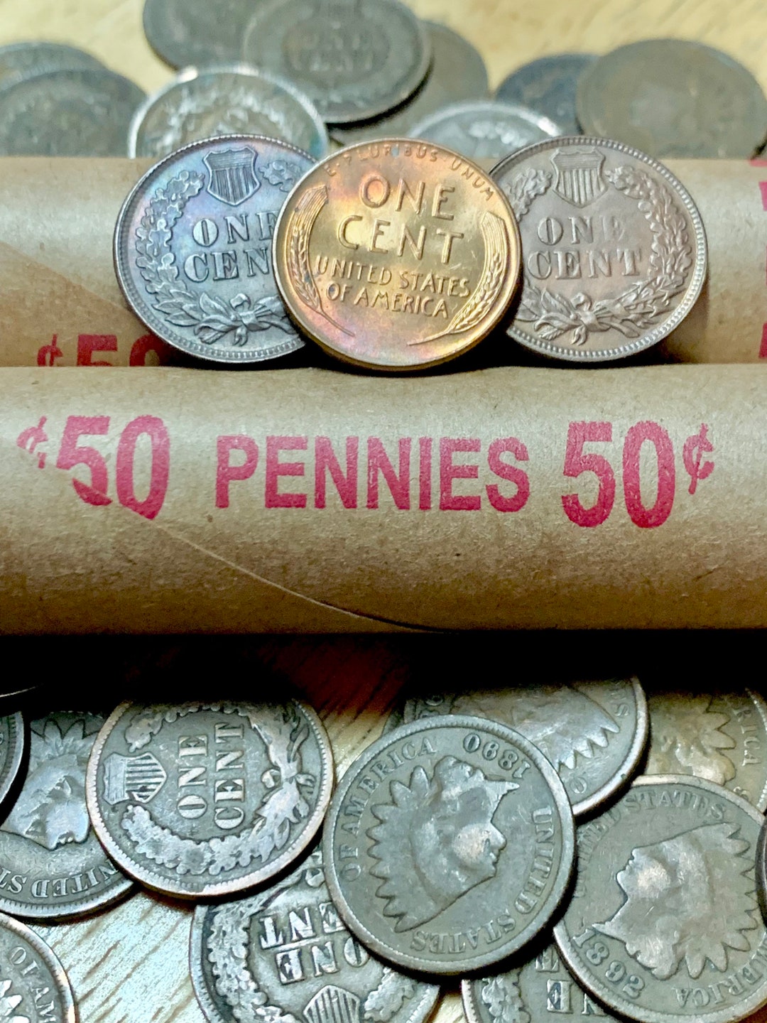 Grand Opening - Unsearched Lincoln Wheat Penny Roll With BU Ender and ...