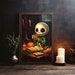 Cute Skeleton Printable Art, Skeleton Drinking Coffee, Halloween Wall ...