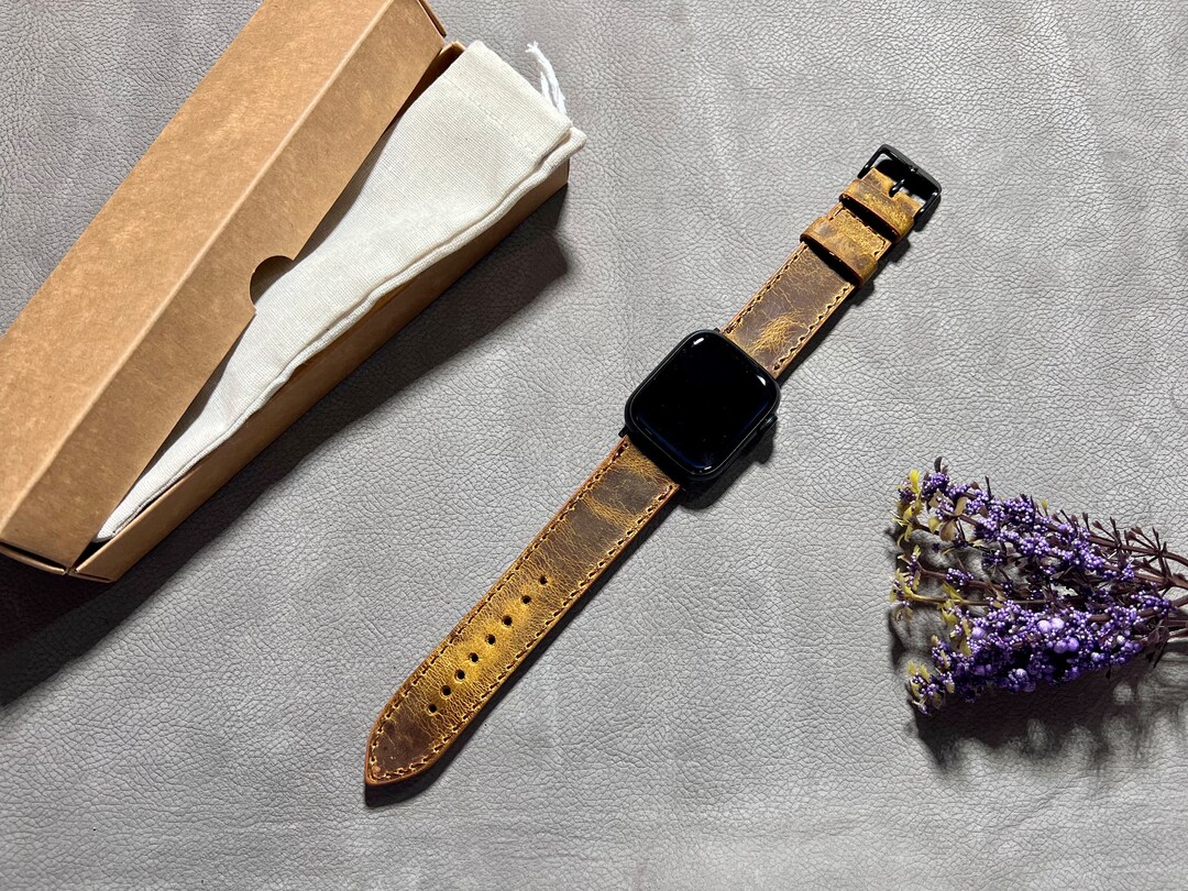 Smoky Tan Color Elite Serie Leather Apple Watchband Apple - Etsy